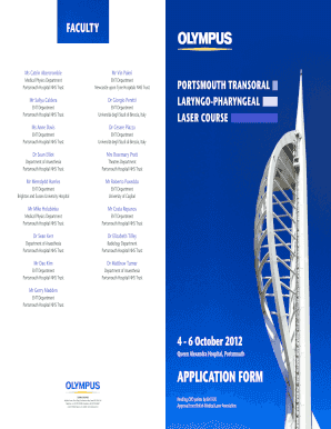 Fillable Online APPLICATION FORM - Olympus Fax Email Print - pdfFiller