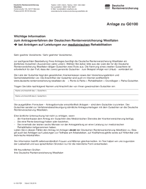 Ausfüllbar Online 6-100 Anlage zu G100 Formular ausfllbar nicht ...
