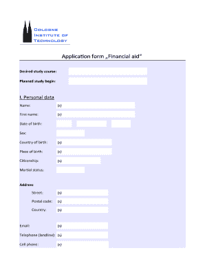 Fillable Online CIT Fiancial Aid form Fax Email Print - pdfFiller