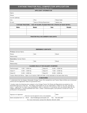 Fillable Online TractorCompetitor APPLICATION 11.doc Fax Email Print ...