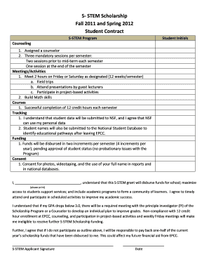 Fillable Online epcc Sample Student Contract - epcc Fax Email Print - pdfFiller
