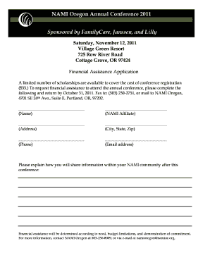 Fillable Online nami Download and complete the scholarship form - NAMI ...