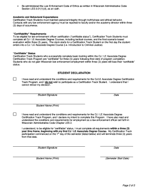 Fillable Online Student declaration - MATC Fax Email Print - pdfFiller