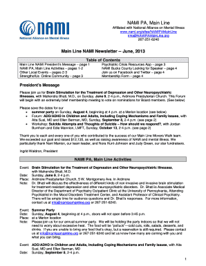 Fillable Online nami org 267-251-6240 Main Line NAMI Newsletter -- June ...