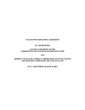 Fillable Online lincoln AFSCME Contract LEGAL REVIEWED AND SIGNED BY ...