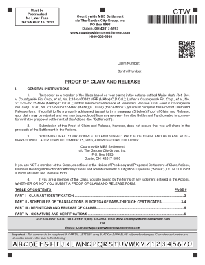 Fillable Online To download and view the Claim Form in PDF Format ...
