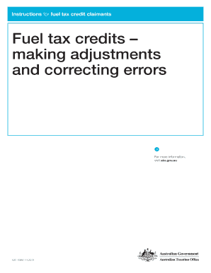 Fillable Online ato gov Instructions for fuel tax credit claimants Fax ...