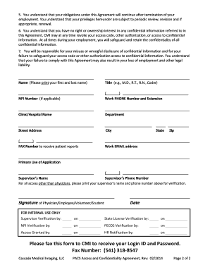 Fillable Online Access and Confidentiality Agreement Fax Email Print ...