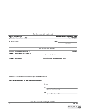 Fillable Online (insert name of each Personal Representative) Fax Email ...