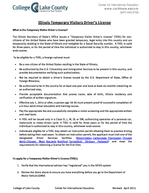 Fillable Online Illinois Temporary Visitors Drivers License Fax Email ...