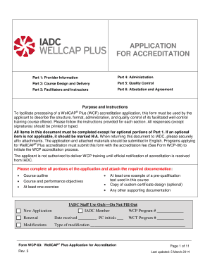 Fillable Online iadc APPLICATION FOR ACCREDITATION Part 1: Provider ...