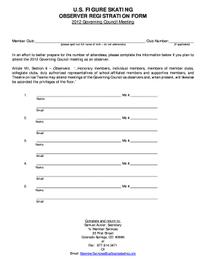 Fillable Online usfsa Observer Form.doc Fax Email Print - pdfFiller