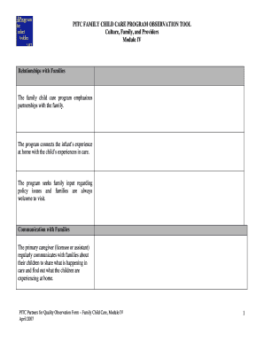 Fillable Online pitc PITC FAMILY CHILD CARE PROGRAM OBSERVATION TOOL ...