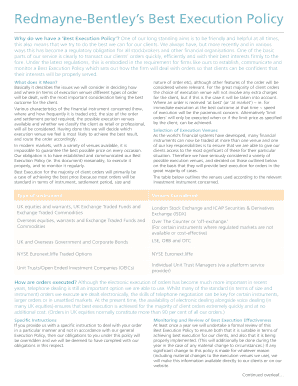 Fillable Online Best Execution Policy - Redmayne-Bentley Fax Email ...