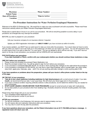 Fillable Online massgeneral Pre-Procedure Instructions for Upper GI ...