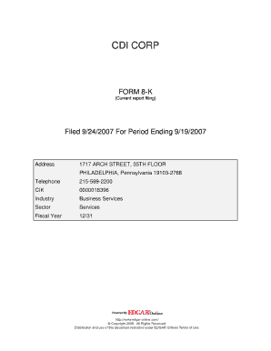 Fillable Online CDI CORP Fax Email Print - pdfFiller