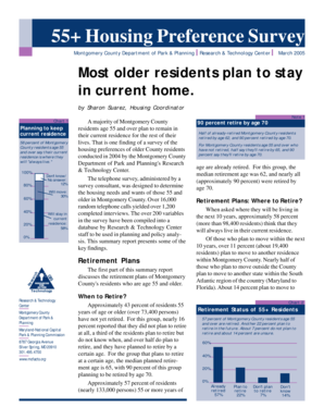 Fillable Online 55 Housing Preference Survey - Montgomery County ...