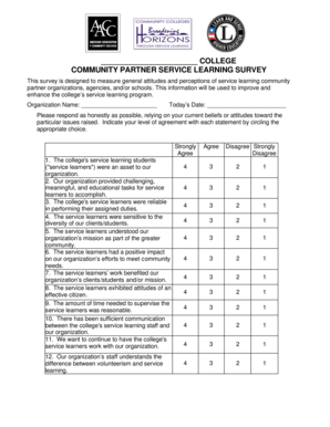 Fillable Online aacc nche Community partner survey - aacc nche Fax ...