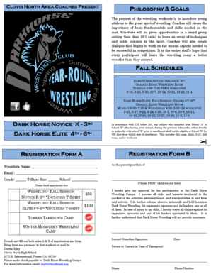 Fillable Online Darkhorse Fall Wrestling Flyer - Bud Rank Elementary ...