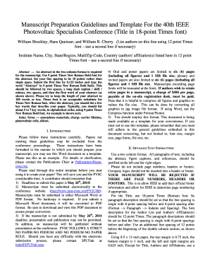 Fillable Online ieee-pvsc Manuscript Preparation Guidelines and ...