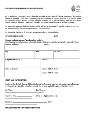 Fillable Online cdom ELECTRONIC FUNDS TRANSFER AUTHORIZATION FORM As an ...