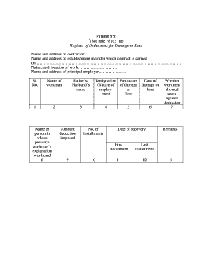 Fillable Online col gujarat gov FORM XX See rule 78 (2) (d) Register of ...