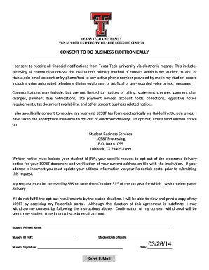 Fillable Online depts ttu Global Electronic Consent Form - Texas Tech ...