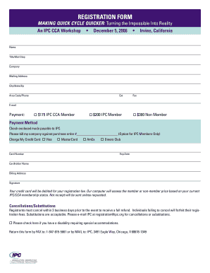 Fillable Online ipc Registration Form (pdf) - IPC - ipc Fax Email Print ...