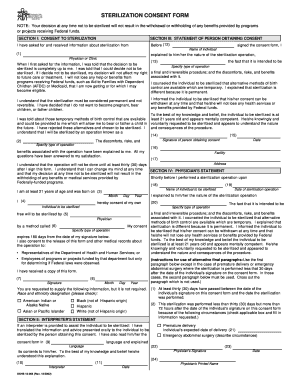 Fillable Online Sterilization Consent Form Fax Email Print - pdfFiller