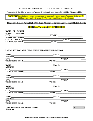 Fillable Online rcda 2013 hospitality form.docx Fax Email Print - pdfFiller