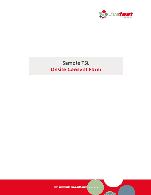 Fillable Online Sample TSL Onsite Consent Form - ultrafast FIBRE Fax ...