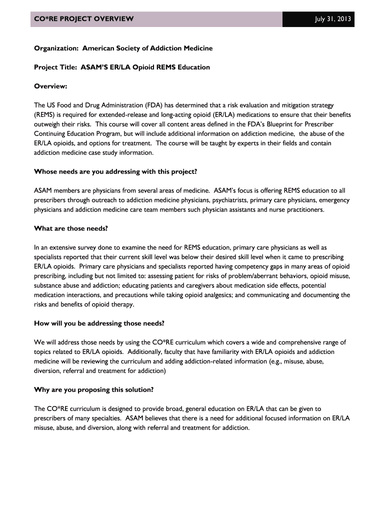 Fillable Online asam Community Assessment Form - American Society of ...