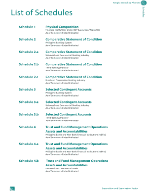 Fillable Online List of Schedules Fax Email Print - pdfFiller