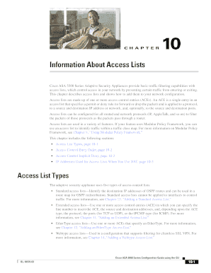 Fillable Online Information About Access Lists Fax Email Print - pdfFiller