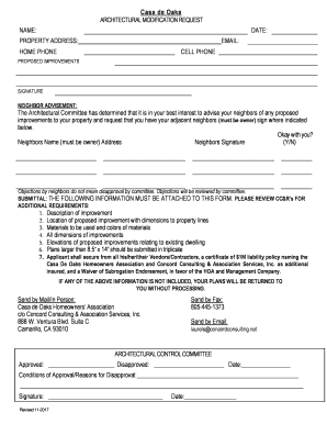 Fillable Online Other Architectural Approval Form Fax Email Print - pdfFiller