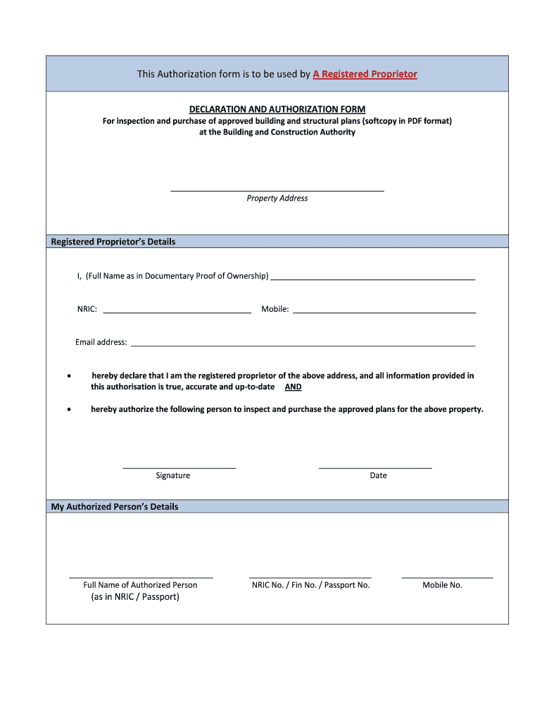 Fillable Online This Authorisation form is to be used by Existing ...