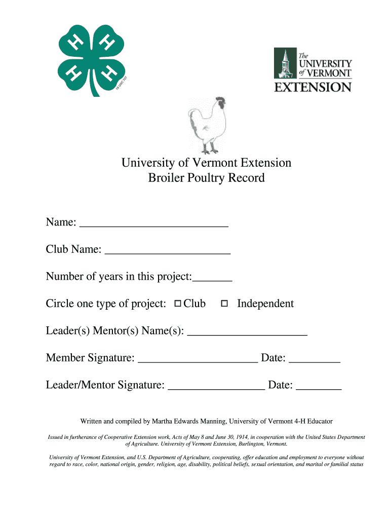 Poultry Record Fill Online Printable Fillable Blank PdfFiller