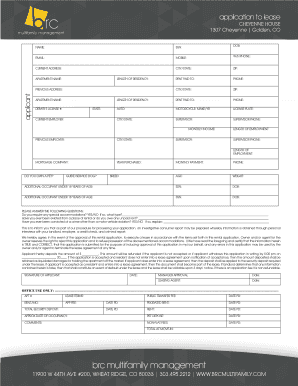 Fillable Online application to lease - BRC Multifamily Fax Email Print ...