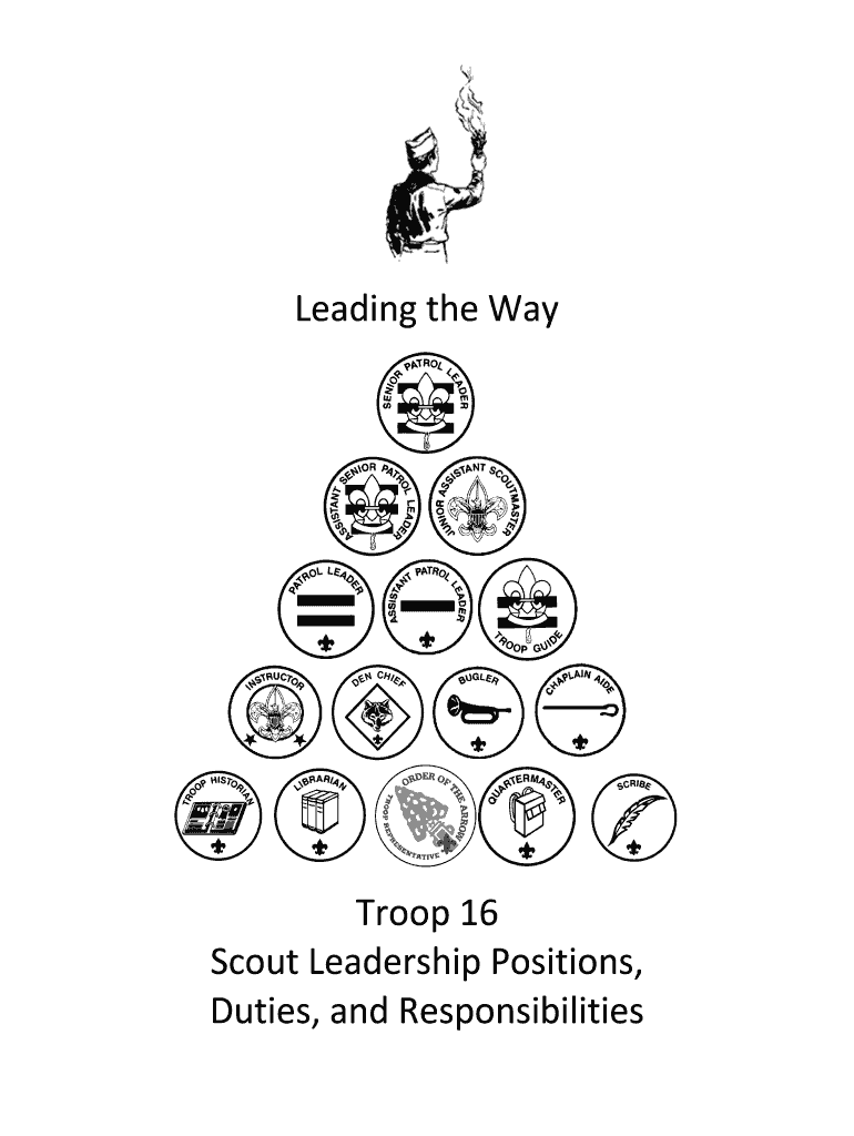 Fillable Online Troop 284 Scout Leadership Positions Guidelines to ...