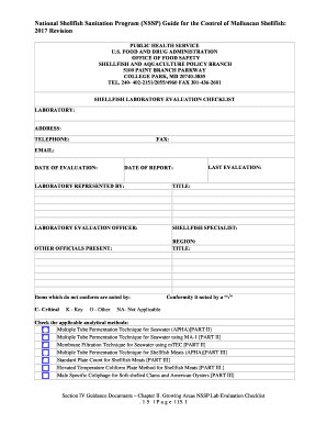 Fillable Online National Shellfish Sanitation Program (NSSP) Guide for ...