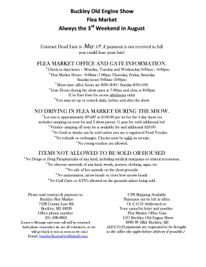 Fillable Online Flea Market Contract.docx Fax Email Print - pdfFiller