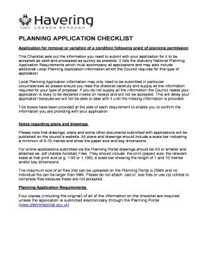 Fillable Online www3 havering gov Planning application forms, fees and ...