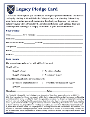 Fillable Online Should legacy gift notification forms die ...