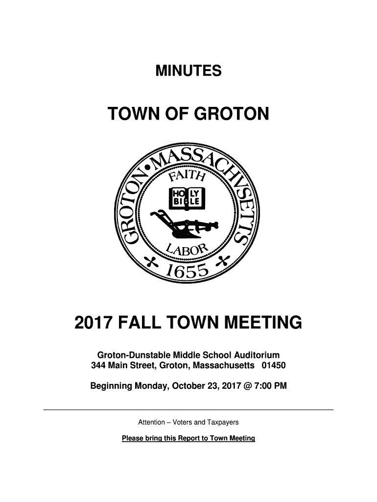 Fillable Online GROTON-Dunstable Middle School PAC Fax Email Print ...