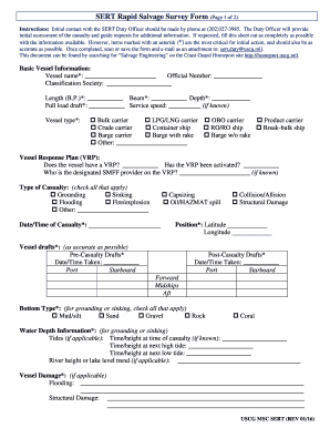 Fillable Online Fillable Online SERT Rapid Salvage Survey Form (Page 1 ...
