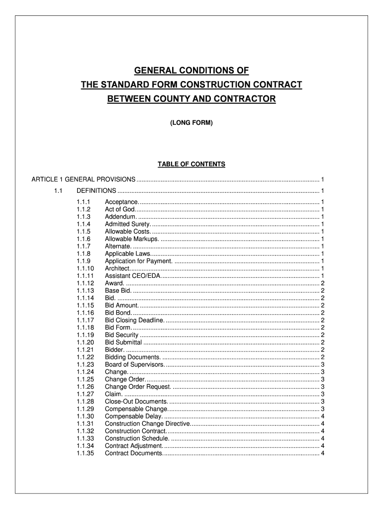 Fillable Online GENERAL CONDITIONS OF THE STANDARD FORM Fax Email Print ...