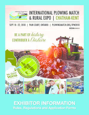 Fillable Online International Plowing Match and Rural ExpoOntario ...