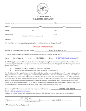 Fillable Online CITY OF SAN RAMON REQUEST FOR QUOTATION - Yumpu Fax ...