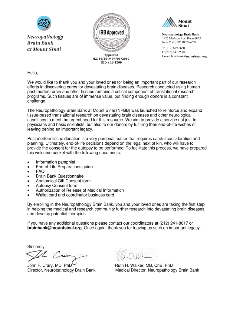 Fillable Online Neuropathology Brain Bank Fax Email Print - pdfFiller