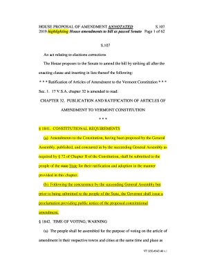 Fillable Online SENATE PROPOSAL OF AMENDMENT S.107 TO HOUSE ... Fax ...